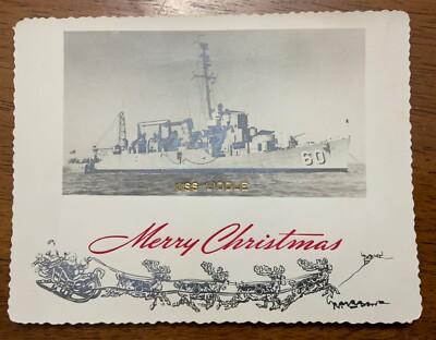 WWII Era USN Navy USS Liddle (APD-60) High Speed Transport Christmas ...
