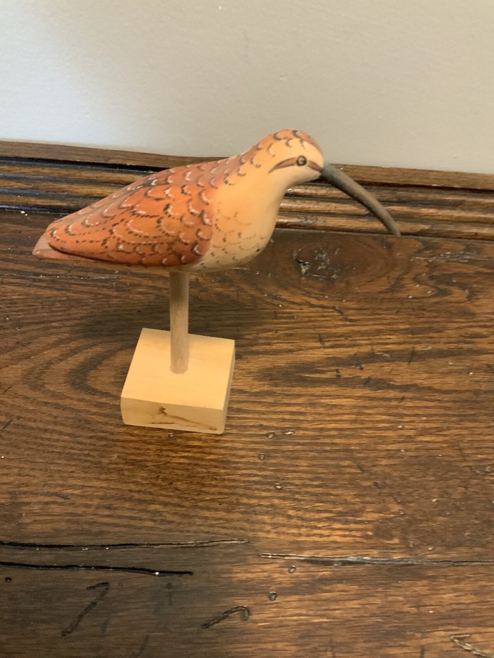 Vintage George Kester Signed Miniature Carved Wood Shore Bird Decoy ...