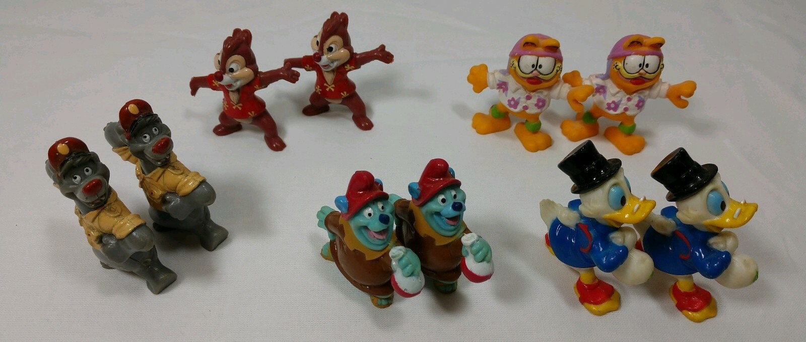 Disney Mini Figures 2" Donald, Garfield....Lot Of 10 Cereal box toys ...