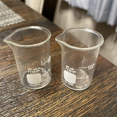 Pyrex Vista 30 ml Griffin Beaker Set of 2. | eBay