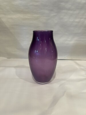 Josh Simpson Signed Purple Art Glass Vase 7.5in Tall | eBay