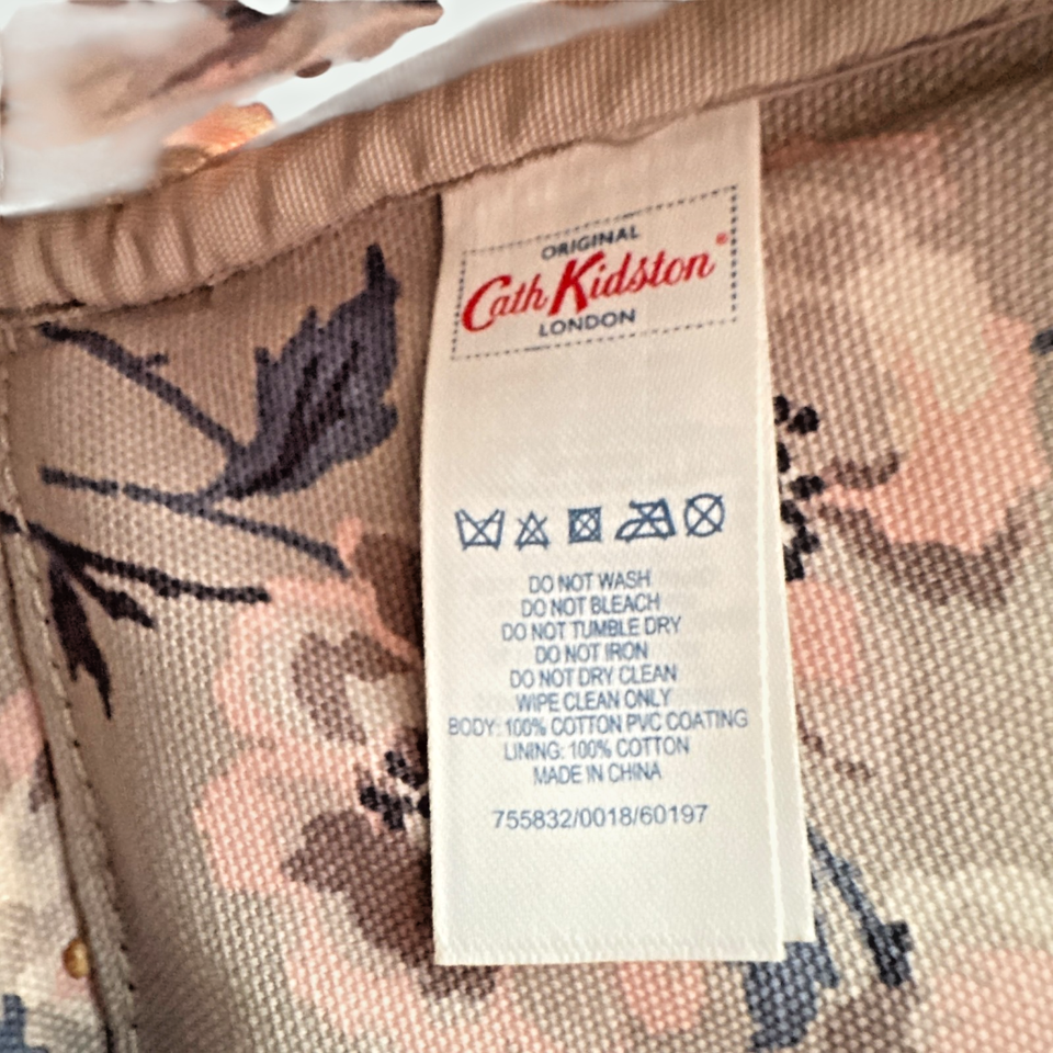 Vintage Cath Kidson Floral Handbag Satchel Purse Gray w/ Pink Roses ...