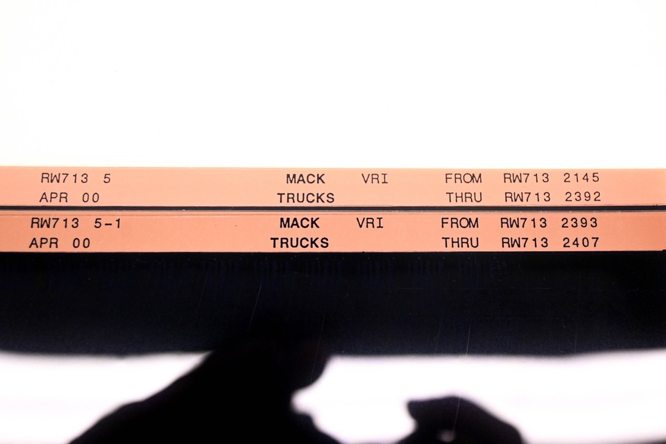 Mack RW713 5, RW713 5-1 RW7132145 - RW7132407 VRI Microfiche Lot of 2 ...