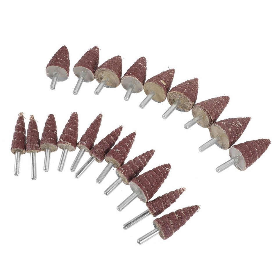 20 Pcs Sanding Machine Accessories Cone Shape Abrasive Sandpaper ...