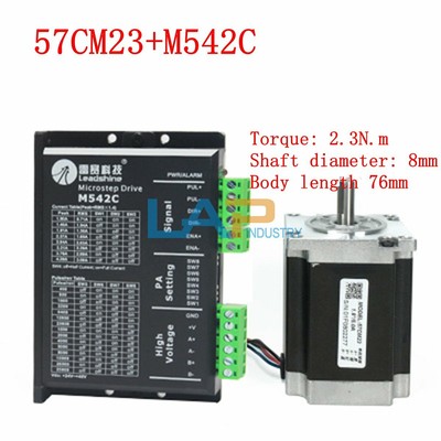 For Leadshine 57 Two-phase Stepper Motor Driver Set 57CM23+M542C 2.3N.m 20-50V | eBay
