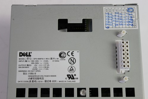 DELL 7J658 584 WATT POWER SUPPLY PV220S DPS-600FB A WITH WARRANTY | eBay
