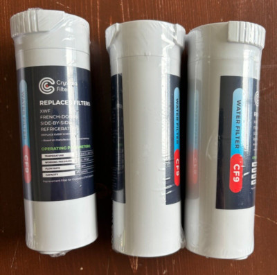 New 3 Pack Crystala CF9 Compatible with GE Refrigerator Water Filter ...