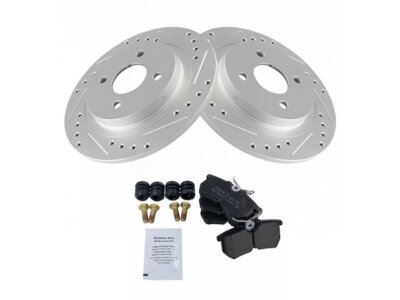 TRQ 51GR28D Rear Brake Pad and Rotor Kit Fits 2002-2004 Ford Focus SVT ...