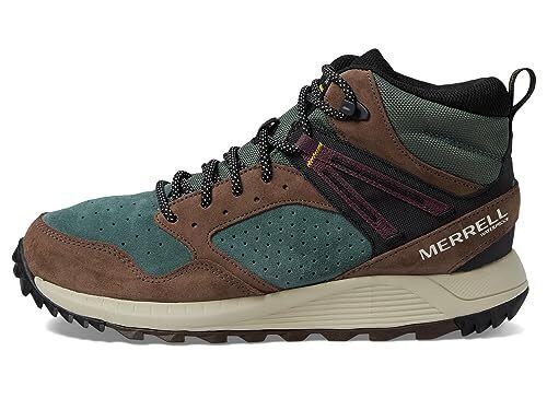 Merrell Women's Wildwood Mid Leather Waterproof Hiking Boot, Forest, 9 ...