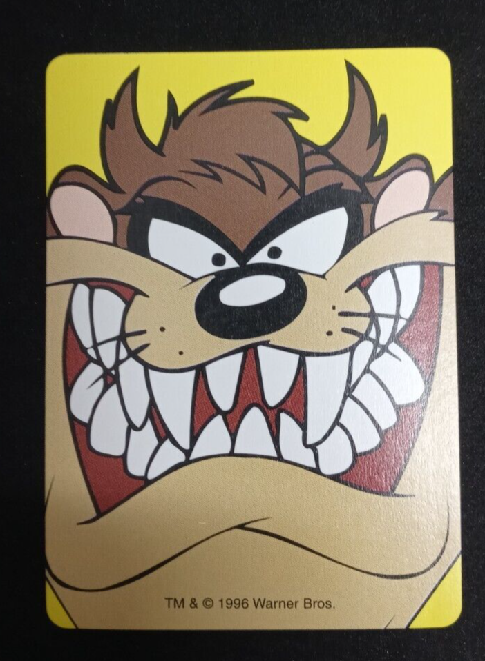 1996 Warner Bros Taz Looney Toons Playing Card 7 Hearts | eBay