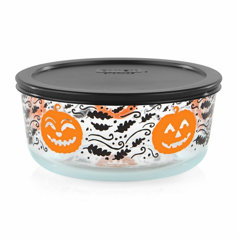 Pyrex 7 Cup HALLOWEEN Cats & Bats FIENDISH FRIENDS *or* Pumpkins JACK O ...
