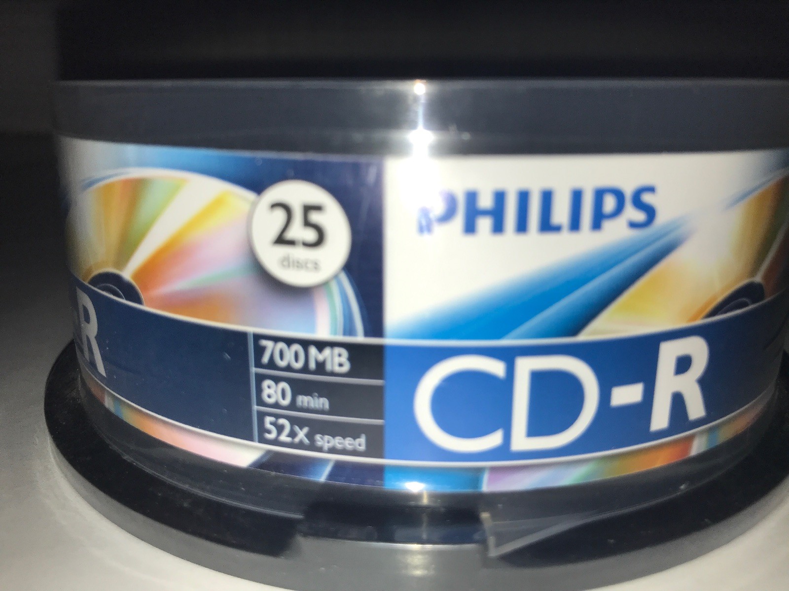 Philips Blank CD-R CDR Logo Branded 52X 700MB 80min Recordable Media 25 ...