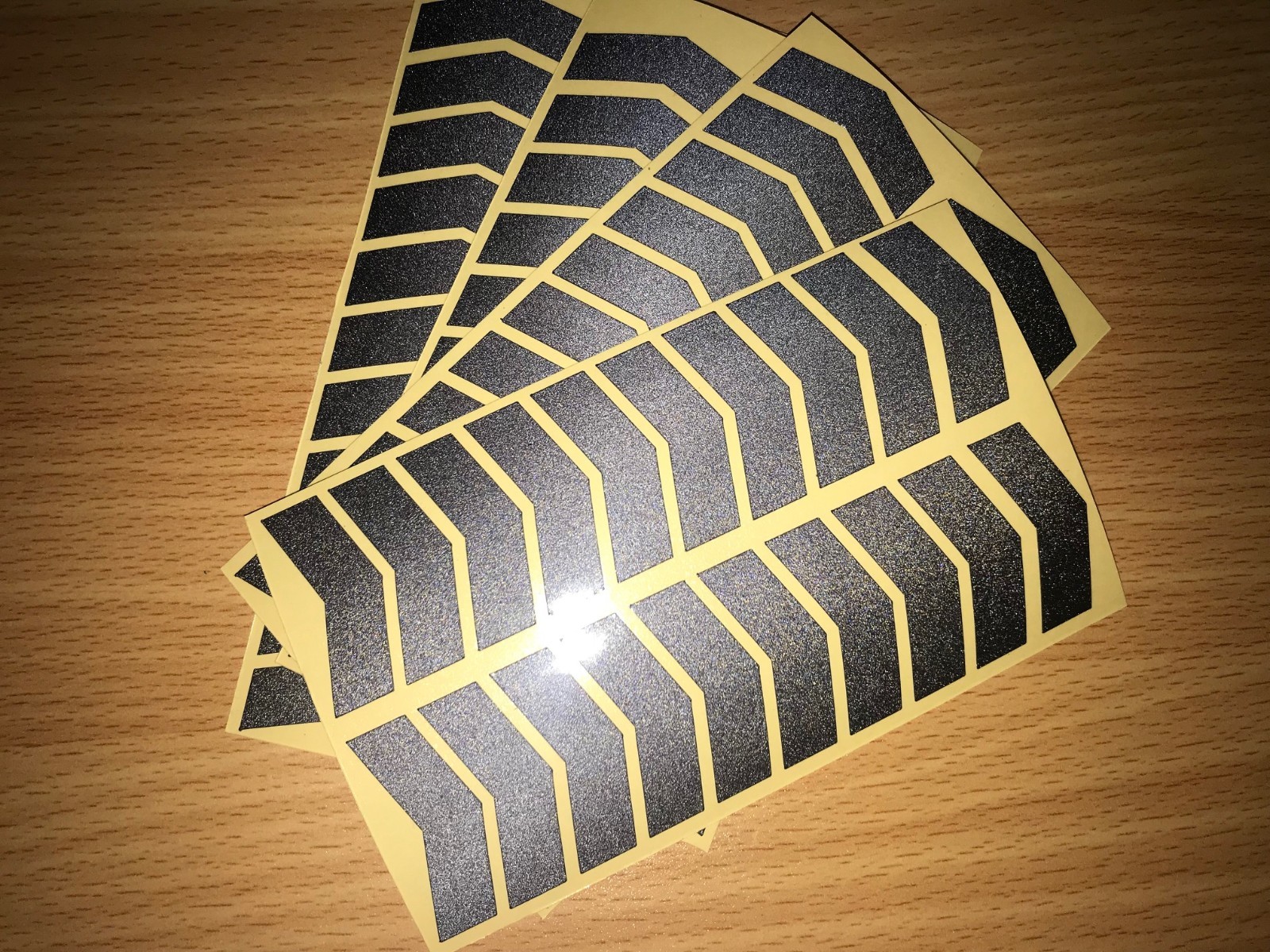 21 MINI CHEVRON STICKER SET REFLECTIVE VINYL HI VIZ CYCLE BIKE ...