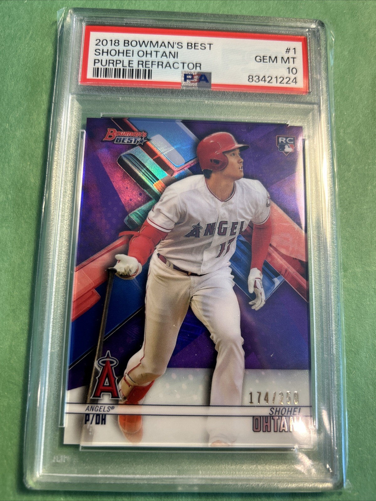2018 Bowmans Best Refractor Shohei Ohtani RC #1 Rookie /250 Purple - PSA 10 | eBay
