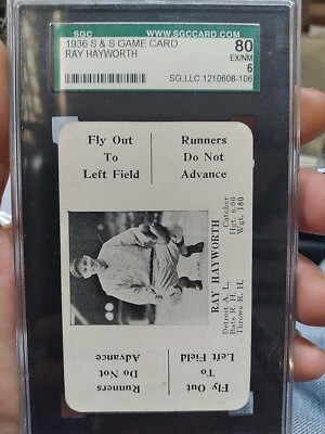 1936 S & S Game Card Ray Hayworth SGC 6. NICE! | eBay