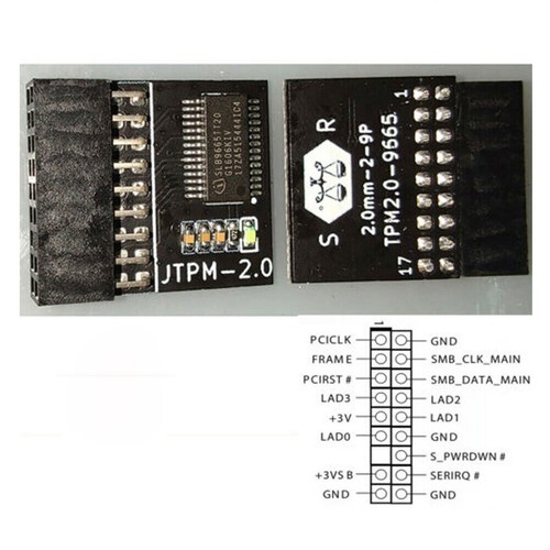 For Infineon TPM TPM2.0 Module ASRock TPM 18-1 Pin Security Module ...