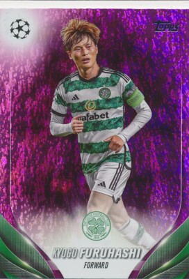 #127 KYOGO FURUHASHI 2023-24 Topps UEFA Club Competitions PINK SPARKLE ...