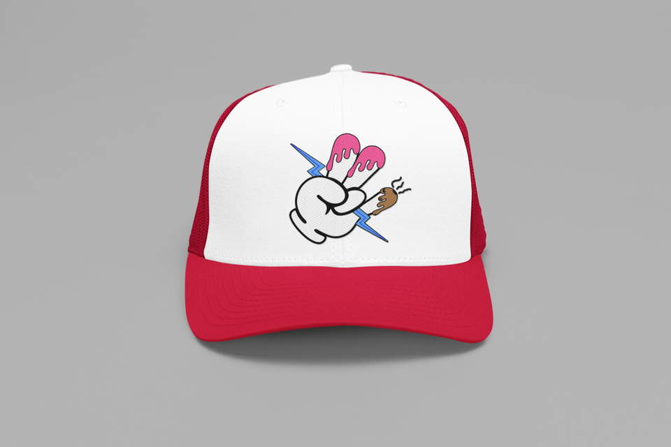 the shocker hat 2 in pinkie 1 in stink trucker hat. funny | eBay