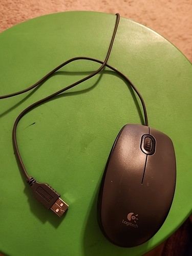 Logitech M100 corded USB optical mouse office business academia home ...