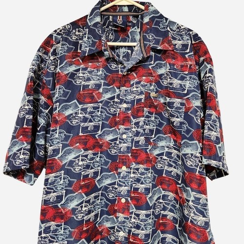 Phat Farm Classie Print Men’s XL Logo Stamp Pattern All Over Shirt Polyester AOP | eBay