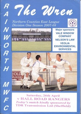 Rainworth Miners Welfare v Hall Road Rangers 26/04/08 NCEL Division 1 ...
