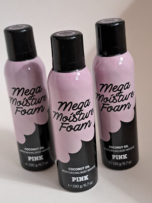 Victoria's Secret Pink Mega Moisture Foam x 3 NEW 6.7 oz each | eBay
