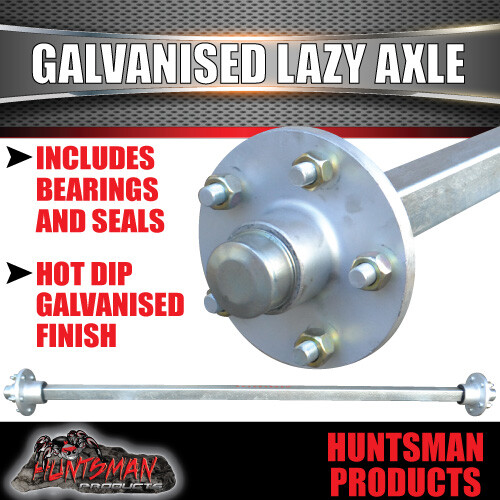 Lazy 1000Kg Trailer Boat Caravan Axle 40mm Square Galvanised 63-75 ...