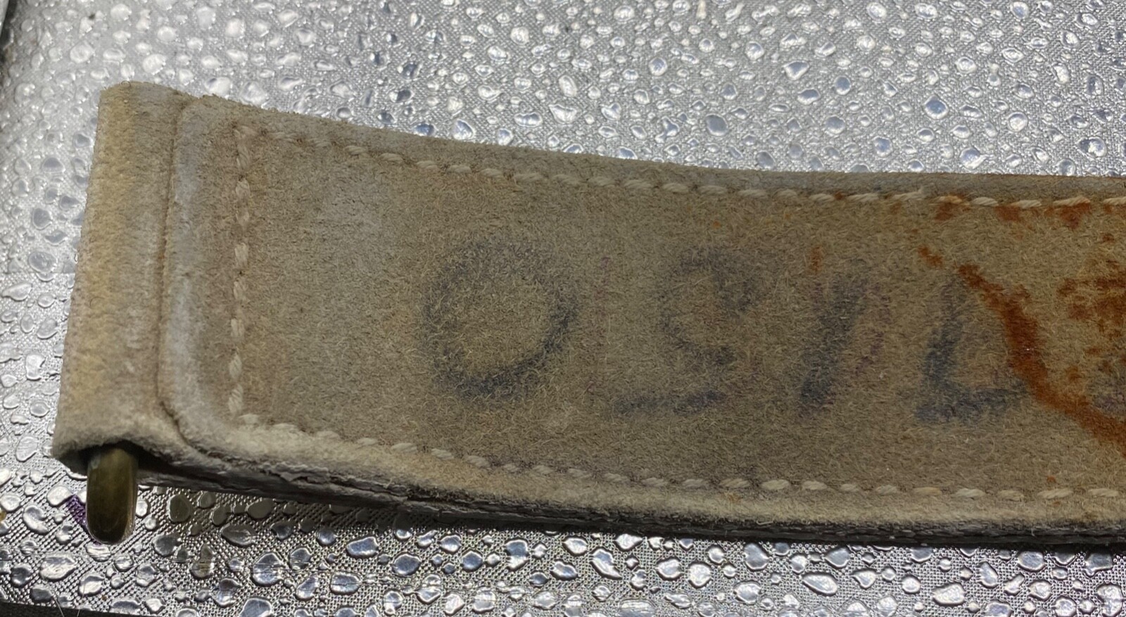 Victorian British Army Buff Household Cavalry Leather Strap with Brass ...