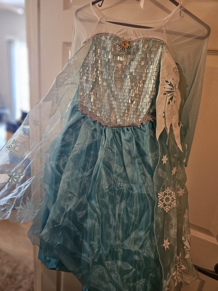 Disney Store FROZEN ELSA costume Dress Up Princess Role-play 7/8 Nwt ...