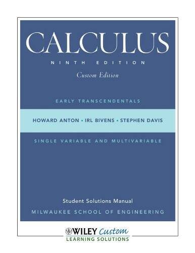 Calculus Custm Edition Ninth Edition - Paperback By Howard Anton - GOOD ...