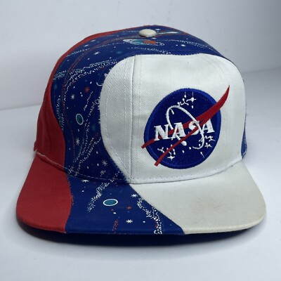 Vintage NASA Kennedy Space Center Outer Space Print Snapback Hat Cap | eBay