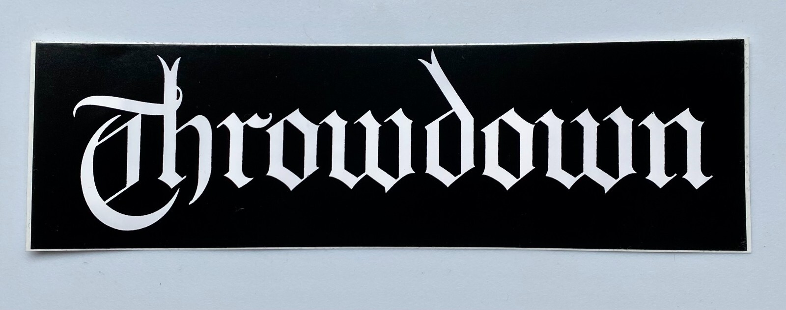 Throwdown Sticker Vinyl Decal Car Bumper Punk Rock 2" X 6.5" (411) | eBay