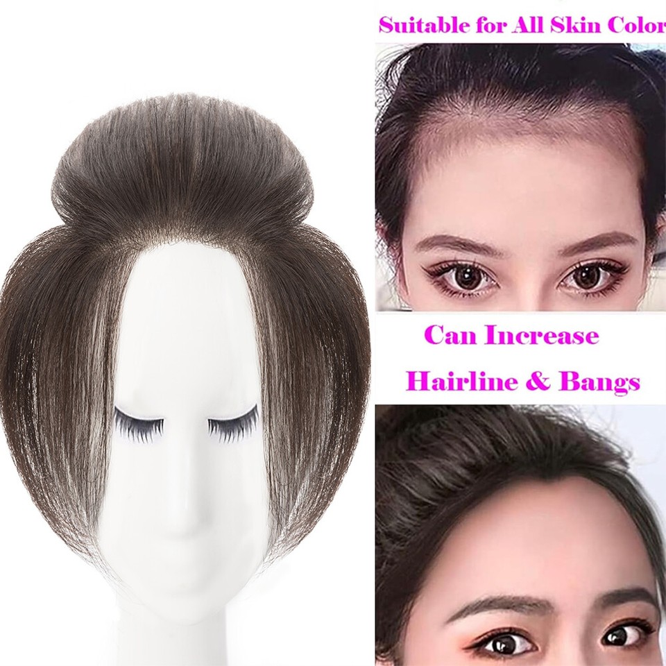 Frontal Hairpiece for Women Human Hair Extensions Hairline Loss Topper ...