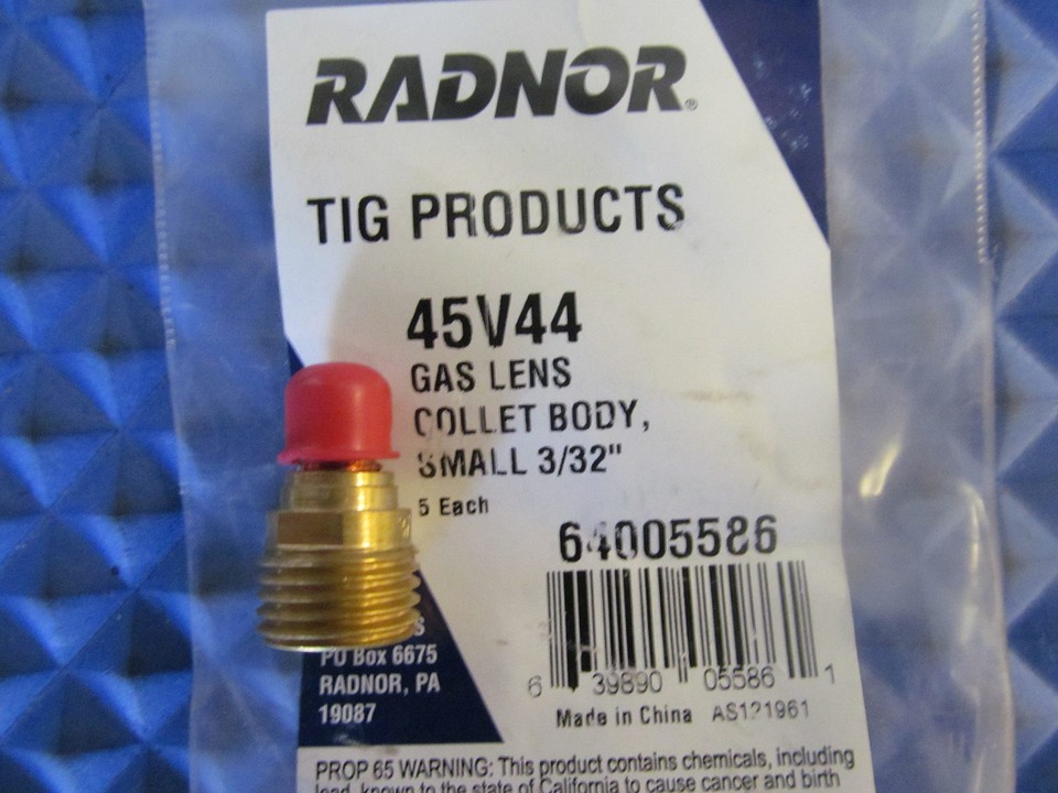 LOT OF 9 New Radnor Collet Body Gas Lens 45V44 3/32" | eBay