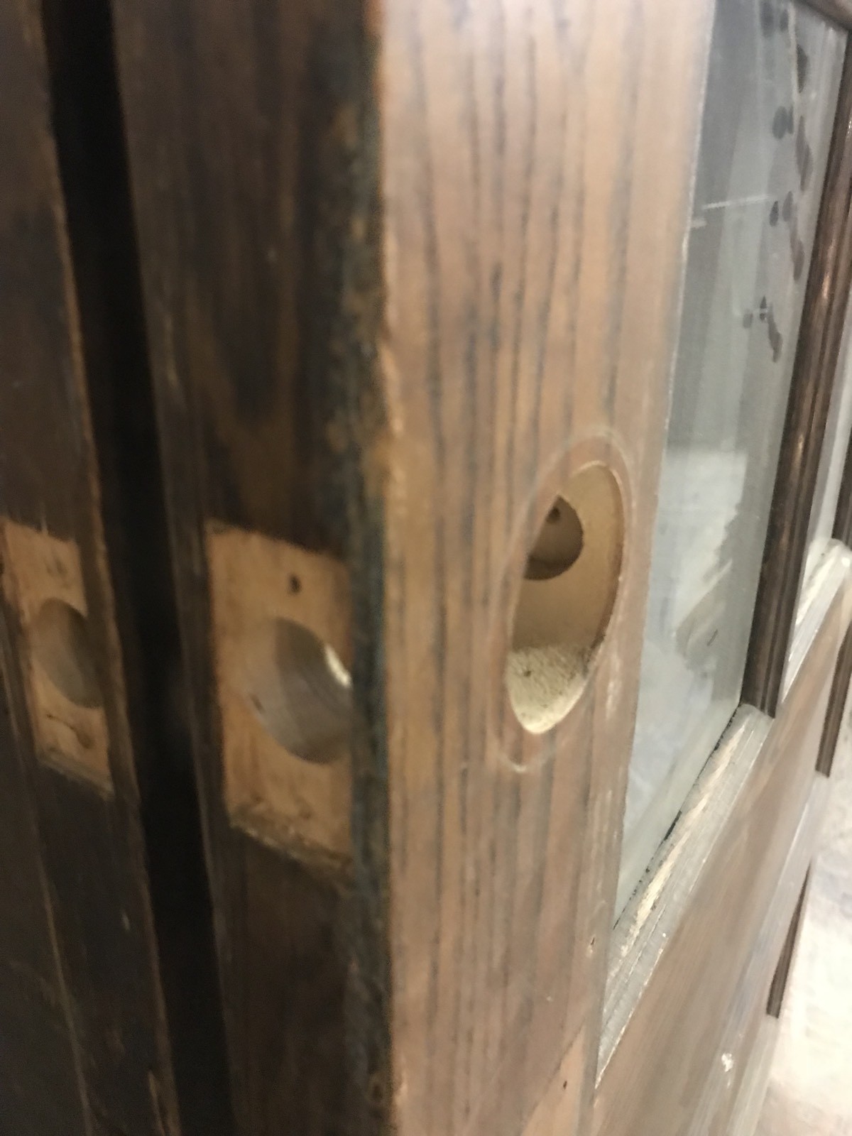 Vintage Oak Entry Door Track Door Slider Door Antique Door School House ...