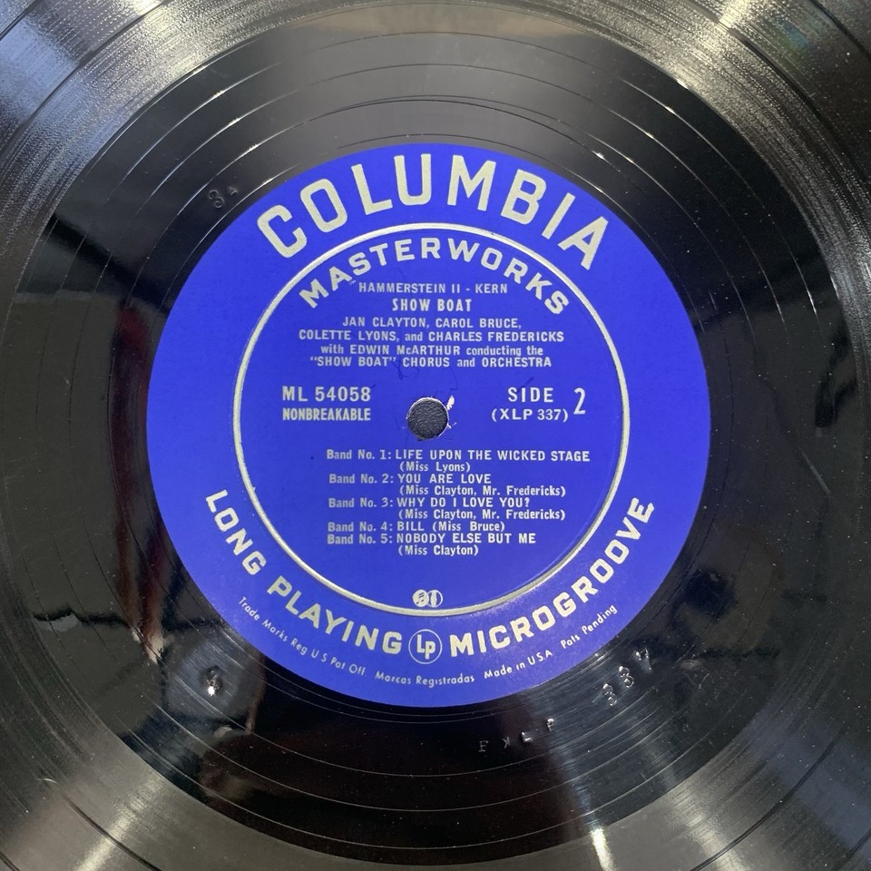 Vtg Columbia Masterworks Records LP “Show Boat” ML-4058 Original 1946 ...