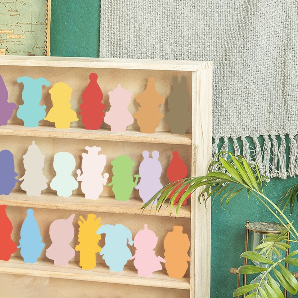 6 Tier Wood Figure Model Toy Collection Shelf with Door Display Storage ...