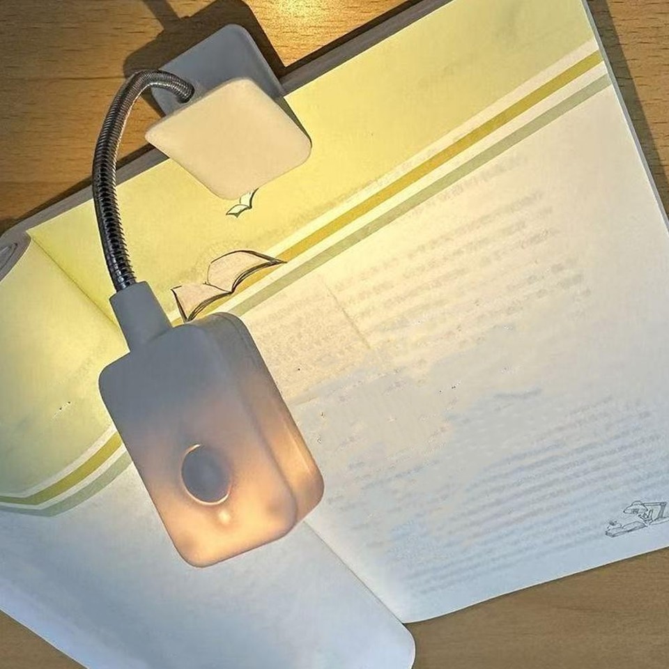 Portable Flexible Easy Clip Night Reading Lamp USB Rechargeable Reading ...