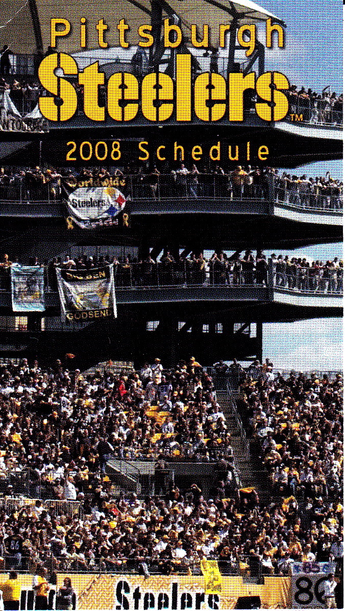 2008 PITTSBURGH STEELERS FOOTBALL POCKET SCHEDULE | eBay