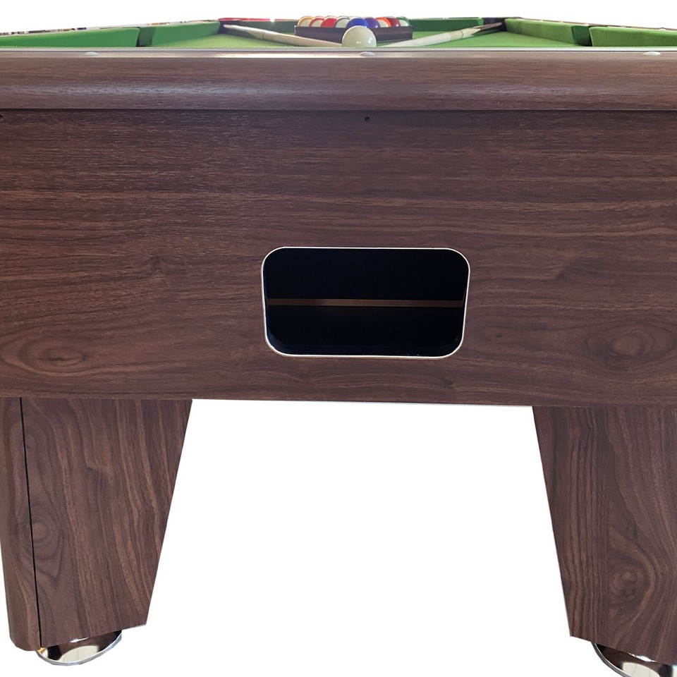 7FT Coin Operated Pool Table Billiards green with accessories ...