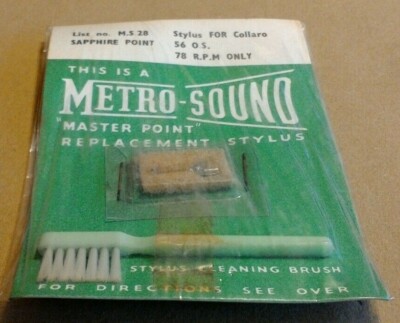 Metro Sound M.S.28 Collaro 56 O.S. Sapphire Point Stylus 78 RPM | eBay UK