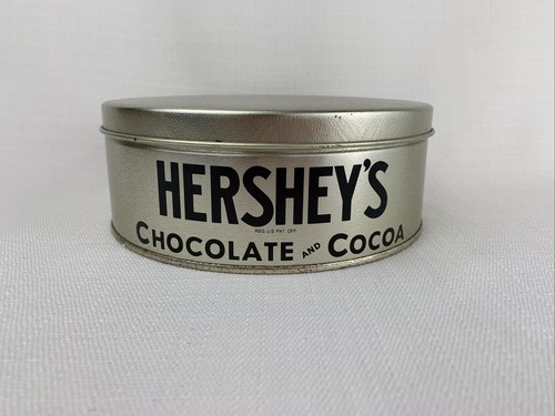 Vintage Original Hershey's Chocolate & Cocoa Large Round Tin Silver 7 ...