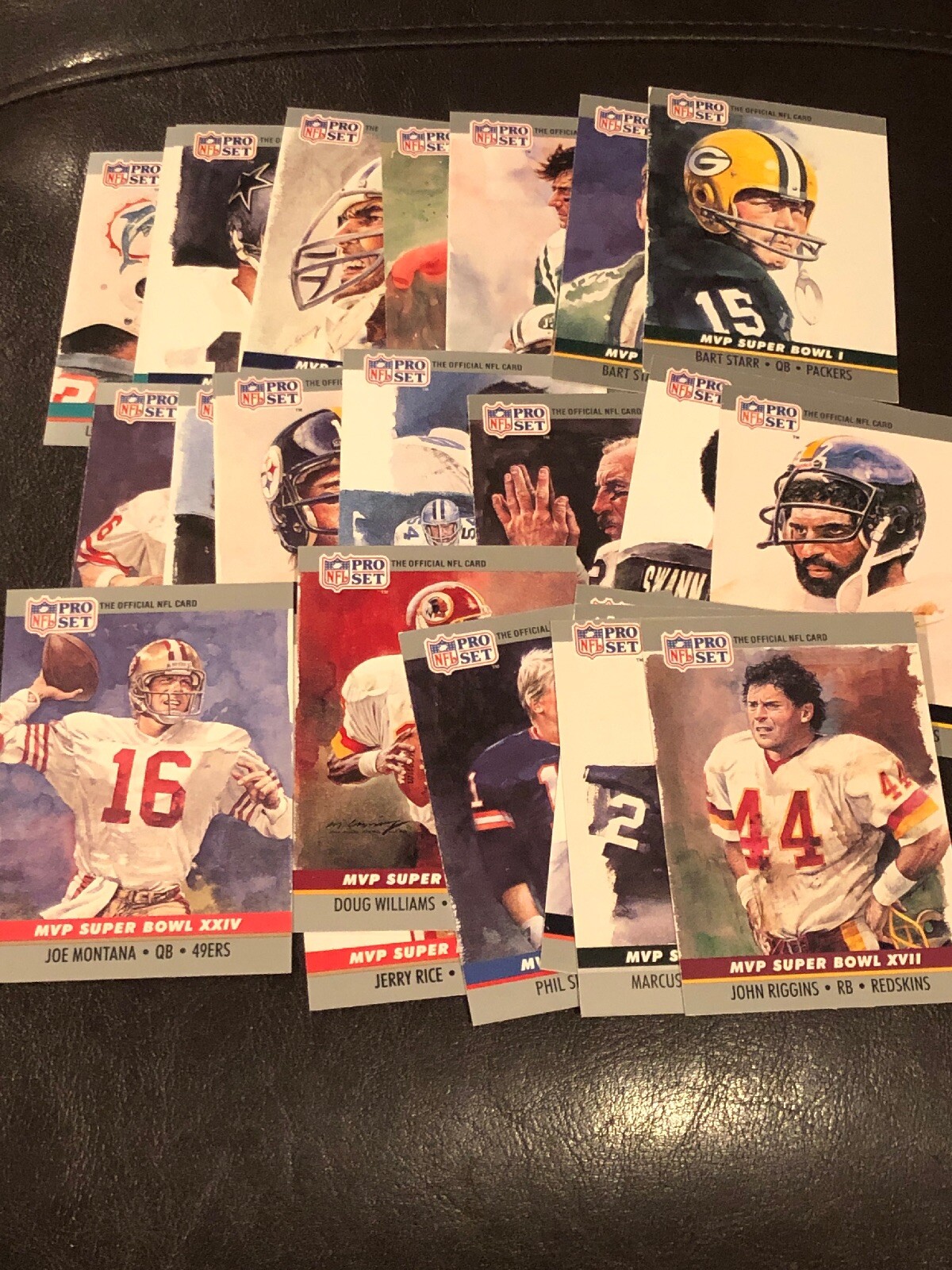 1990 Pro Set Football MVP Complete 24 Card Insert Set. Montana Starr ...