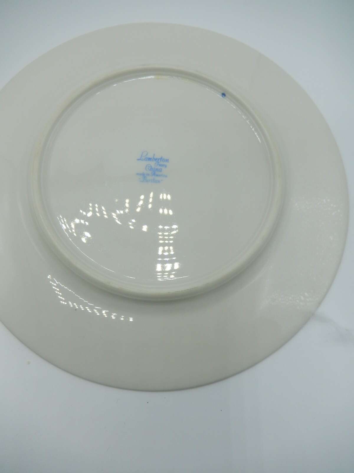 Vtg Lamberton Ivory China PURITAN Dinner & Bread Plates 10.5"-7 3/4 ...