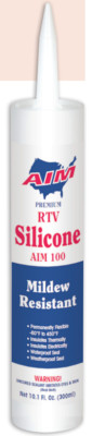 AIM Premium Silicone AIM 100 BLACK 10.1 oz, Mildew Resistant, Marine ...