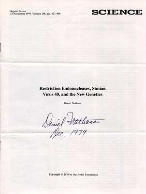 Daniel Nathans Autograph | eBay