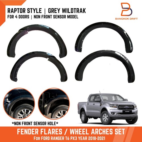 RAPTOR GREY WILDTRAK FENDER FLARES ARCH FOR FORD RANGER PX3 2018-2021 ...