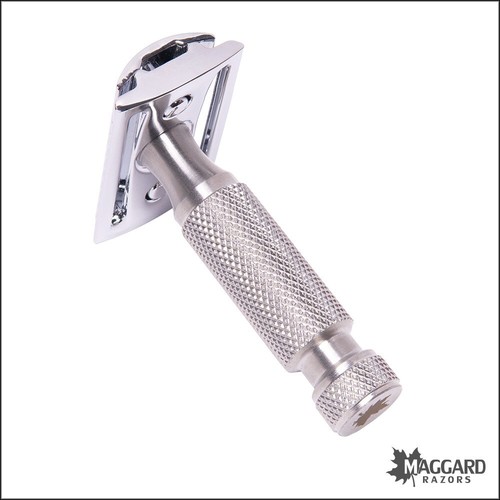 Maggard Razors MRT Stainless Travel Handle Safety Razor with Chrome ...