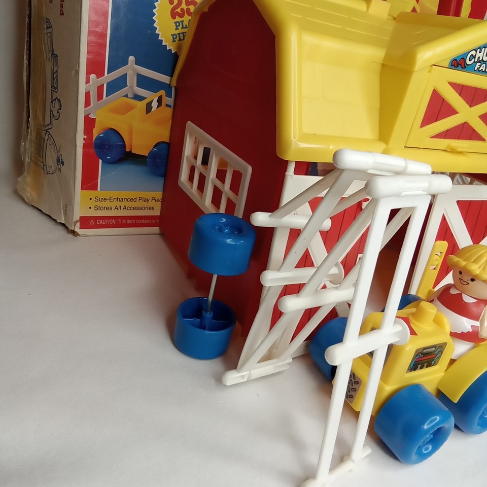 Vintage Preschool Toy With Original Box Chunky Farm Shelcore Made In ...