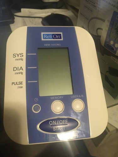 Automatic blood pressure monitor, Omron Relion model HEM-741CRELN White ...